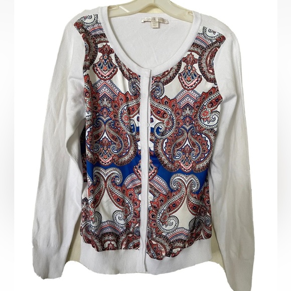 Boston Proper | Sweaters | Boston Proper Large White Button Up Cardigan ...